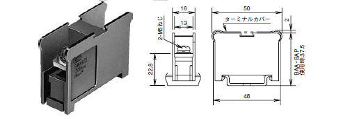 BAシリーズターミナルブロック 端子台 [寸法]｜もの造りサポーティングサイト FA Ubon （エフエー ユーボン）